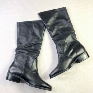 Laura Scott Shoes | Black Wedge Boots Nwt | Poshmark